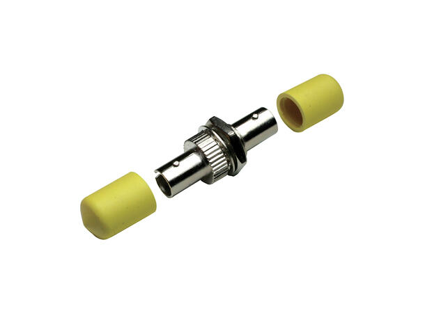 Adapter SM/MM ST-SPX Gul støvhette Metall kapsling, DD-hull, keramisk ...