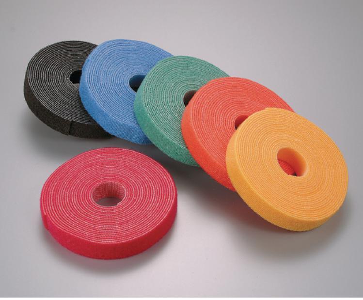 Borrelås buntebånd sort TEXTIE 5M 12.5mm bredde, 5mtr rull - Fiberworks