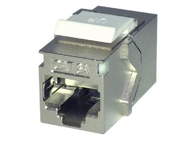 Keystone Jack RJ45-RJ45 STP Cat.6A skjøt Skjermet 180° - Fiberworks